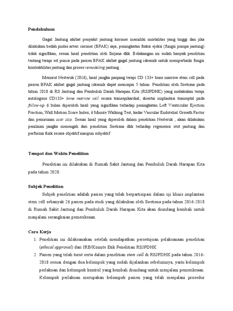 Proposal Stem Cell | PDF