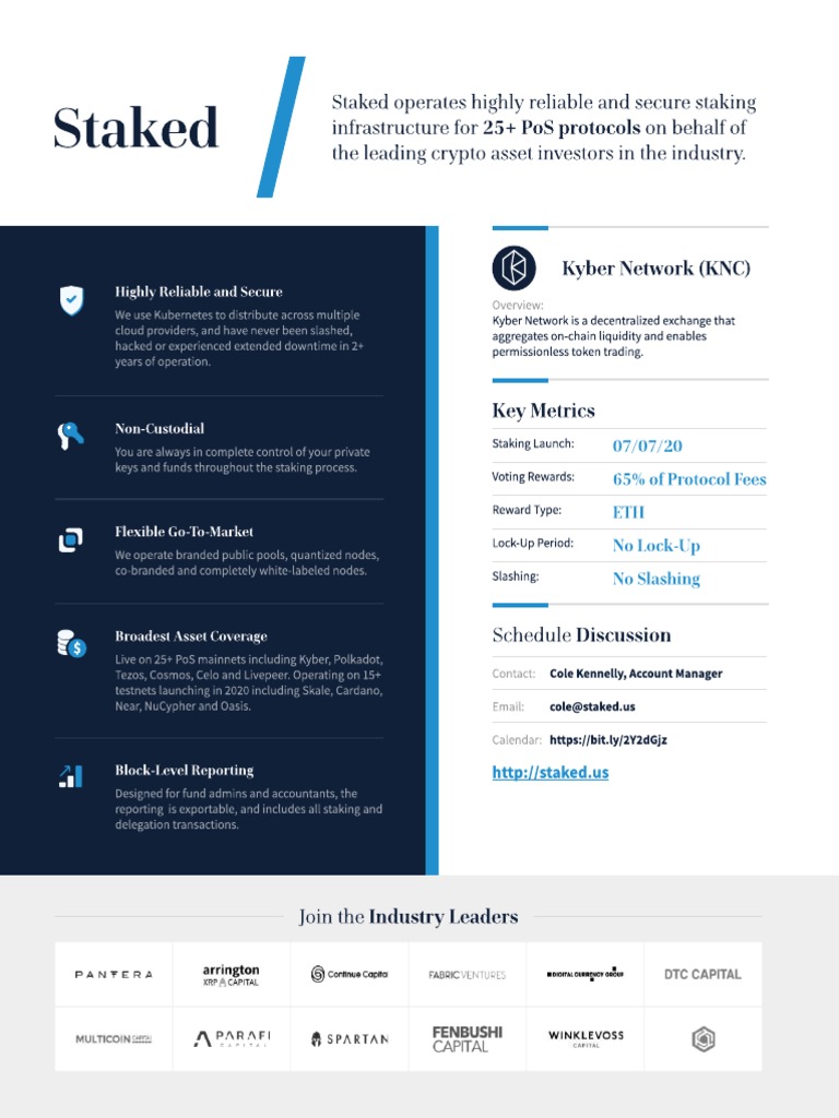 Staked Kyber Network KNC Delegation Guide 07-07-20 | PDF | Financial ...