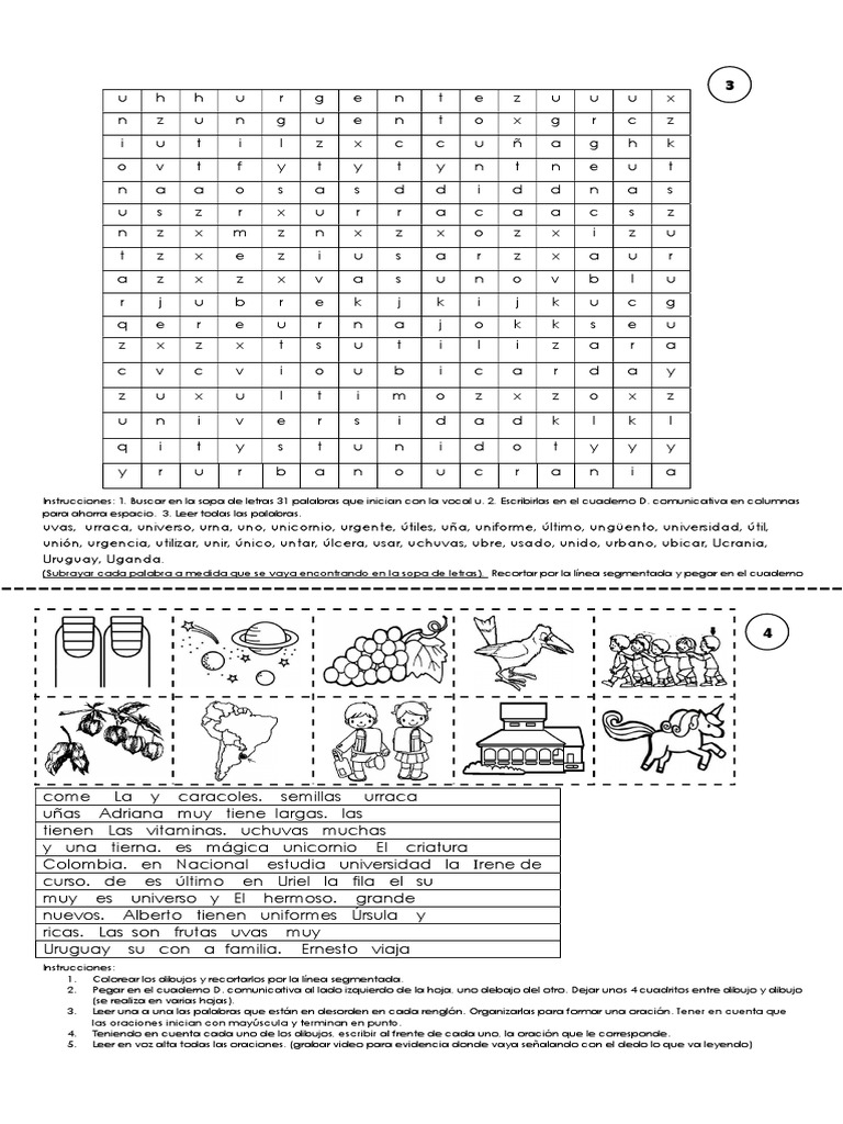 Sopa De Letras Oraciones Pdf Ocio