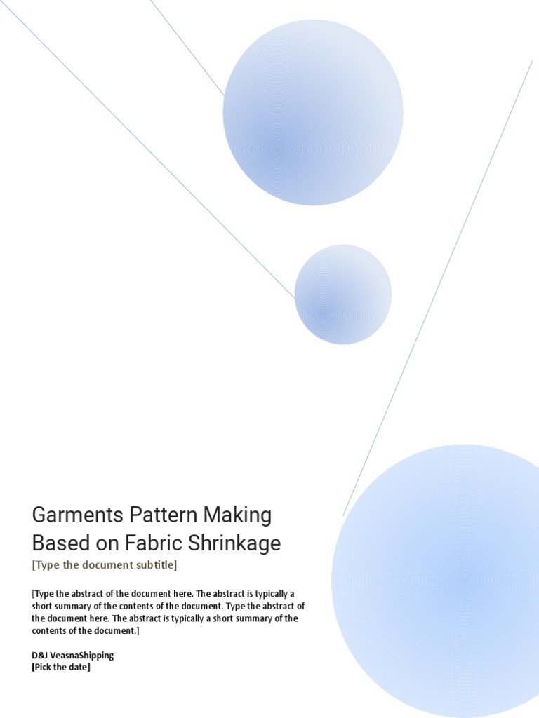 Garments Pattern Making Based On Fabric Shrinkage | PDF | Sewing | Clothing