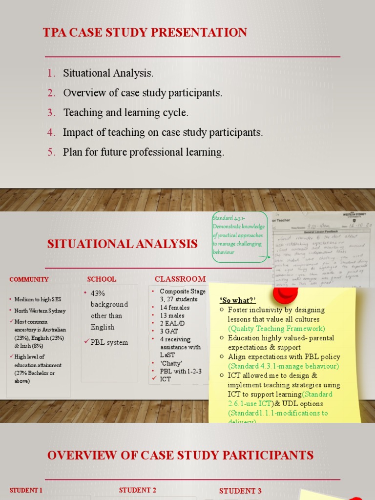 Tpa Case Study Presentation | PDF | Critical Thinking | Teachers