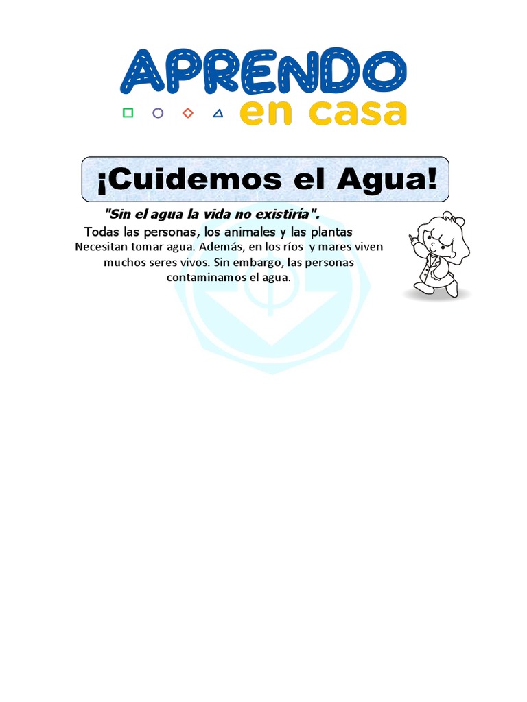 Ficha de Cuidar El Agua para Primaria | PDF