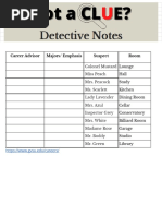 Printable Clue Game Sheets | PDF | Room | Violence