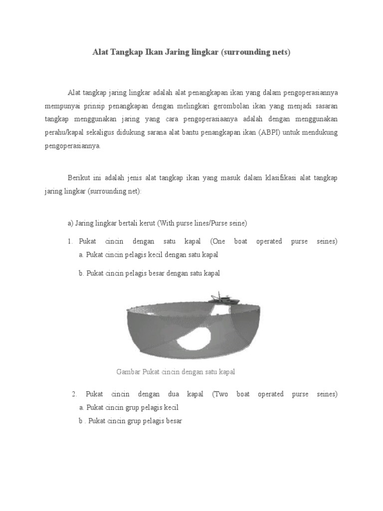 Alat Tangkap Ikan Jaring Lingkar | PDF