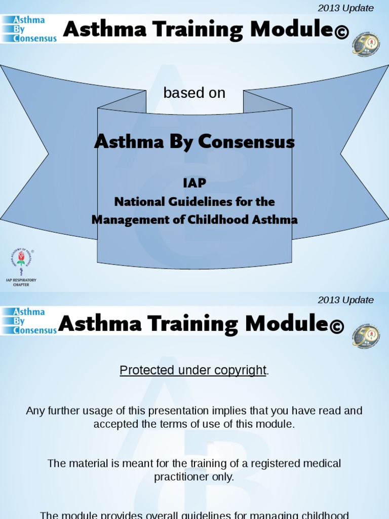 Asthma Training Module 2013 | PDF | Asthma | Cough