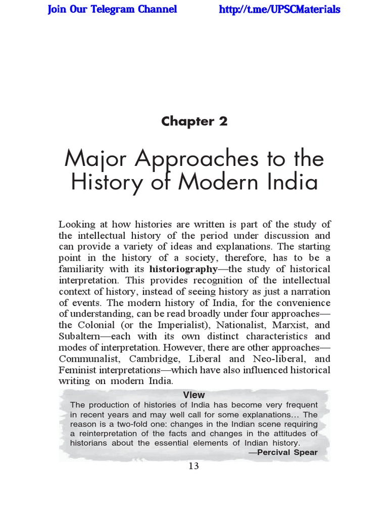 Different Schools of Thought #SPECTRUM | PDF | Colonialism | Historiography