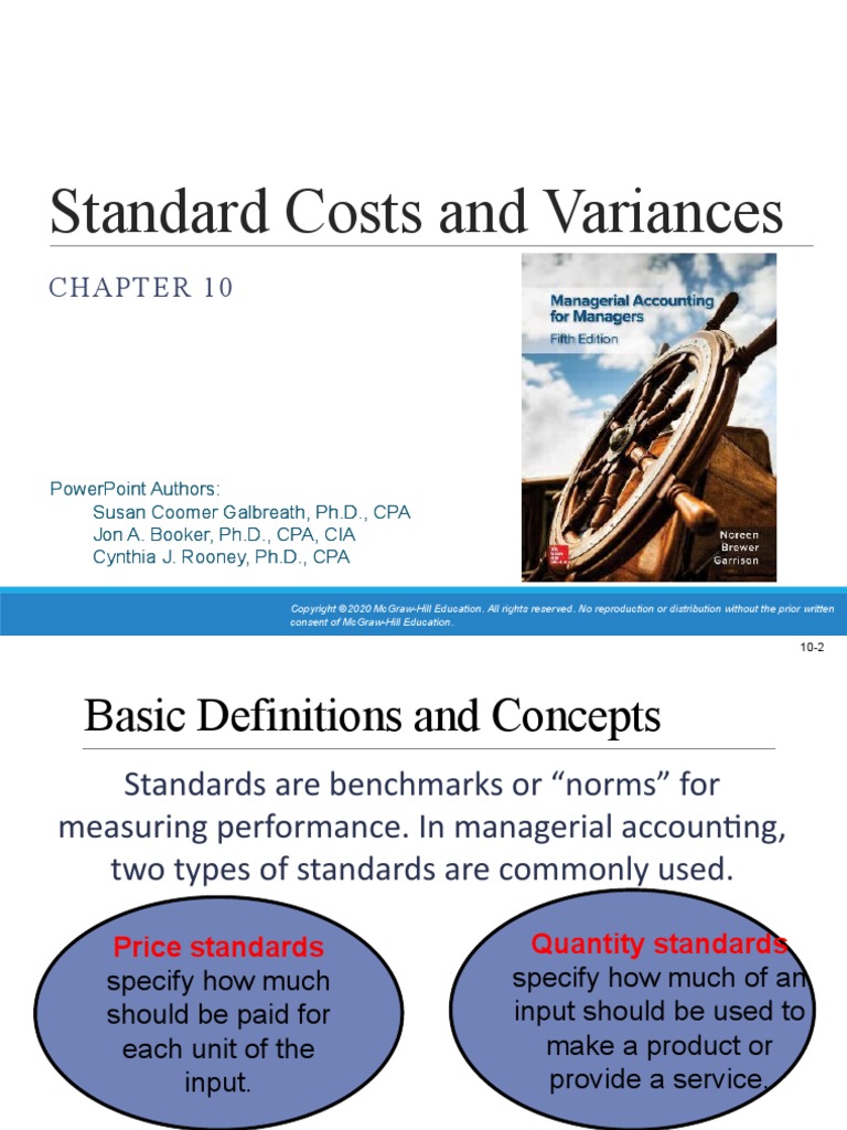 Standard Costs and Variances: Consent of Mcgraw-Hill Education | PDF ...