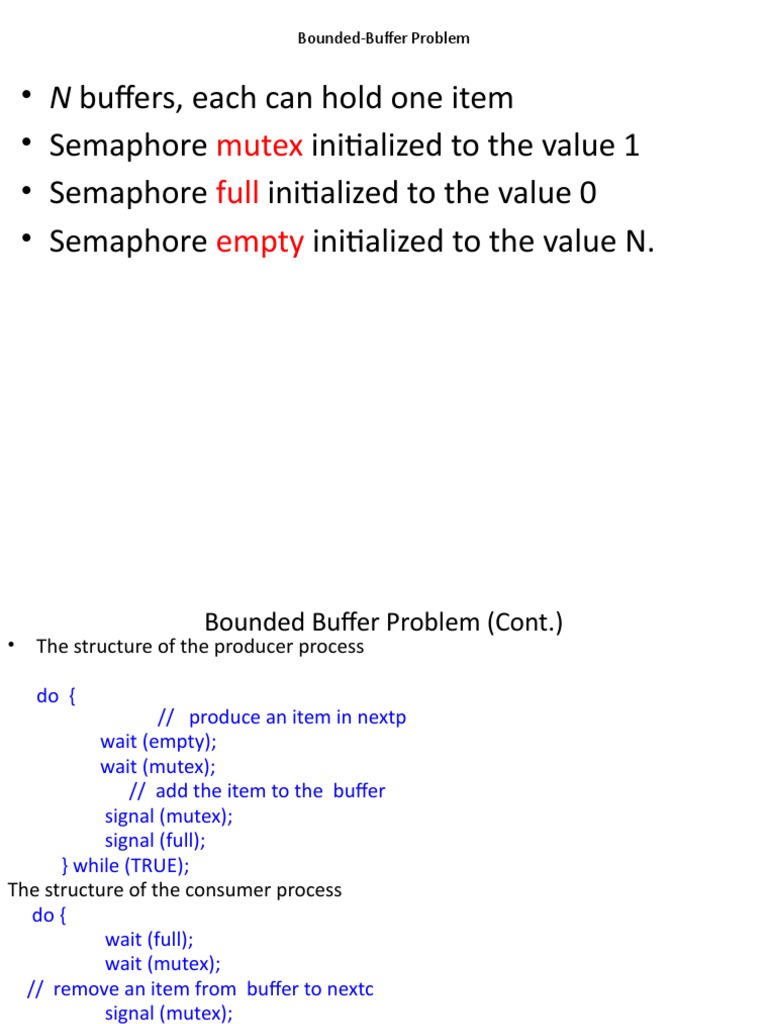 Bounded-Buffer Problem | PDF | Information Technology Management ...