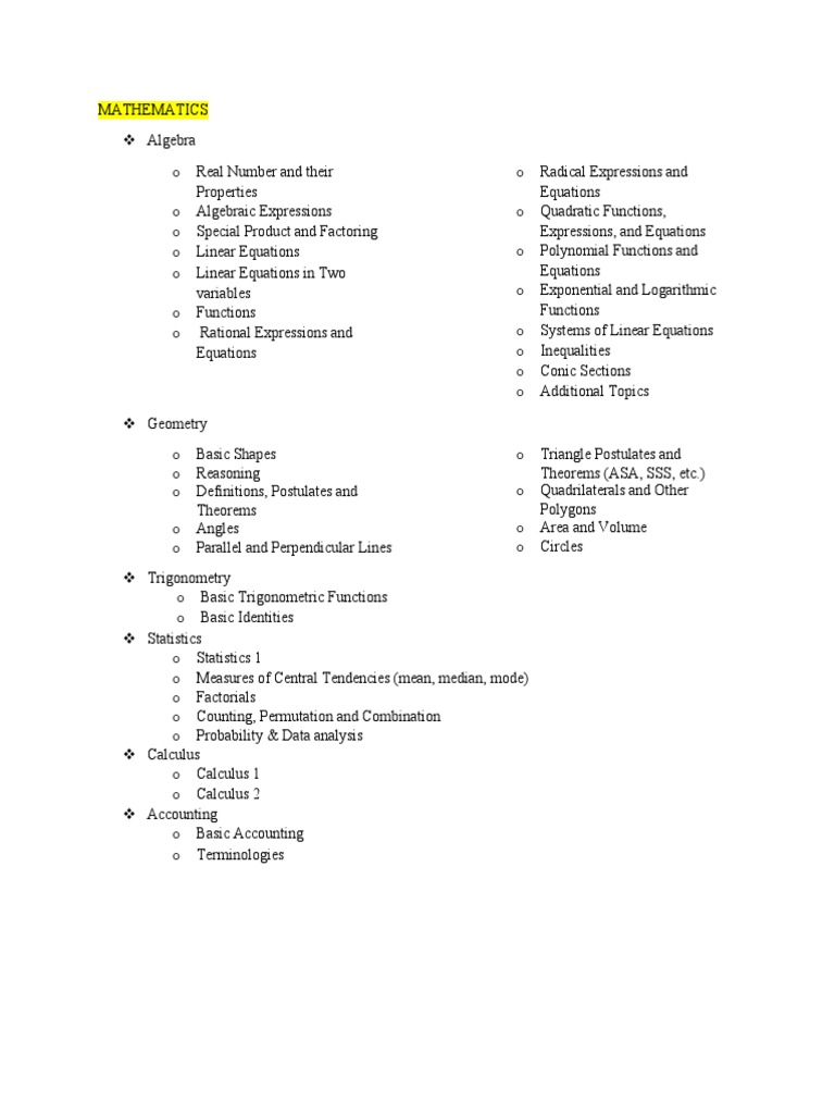 CETs Topic | PDF | Equations | Function (Mathematics)
