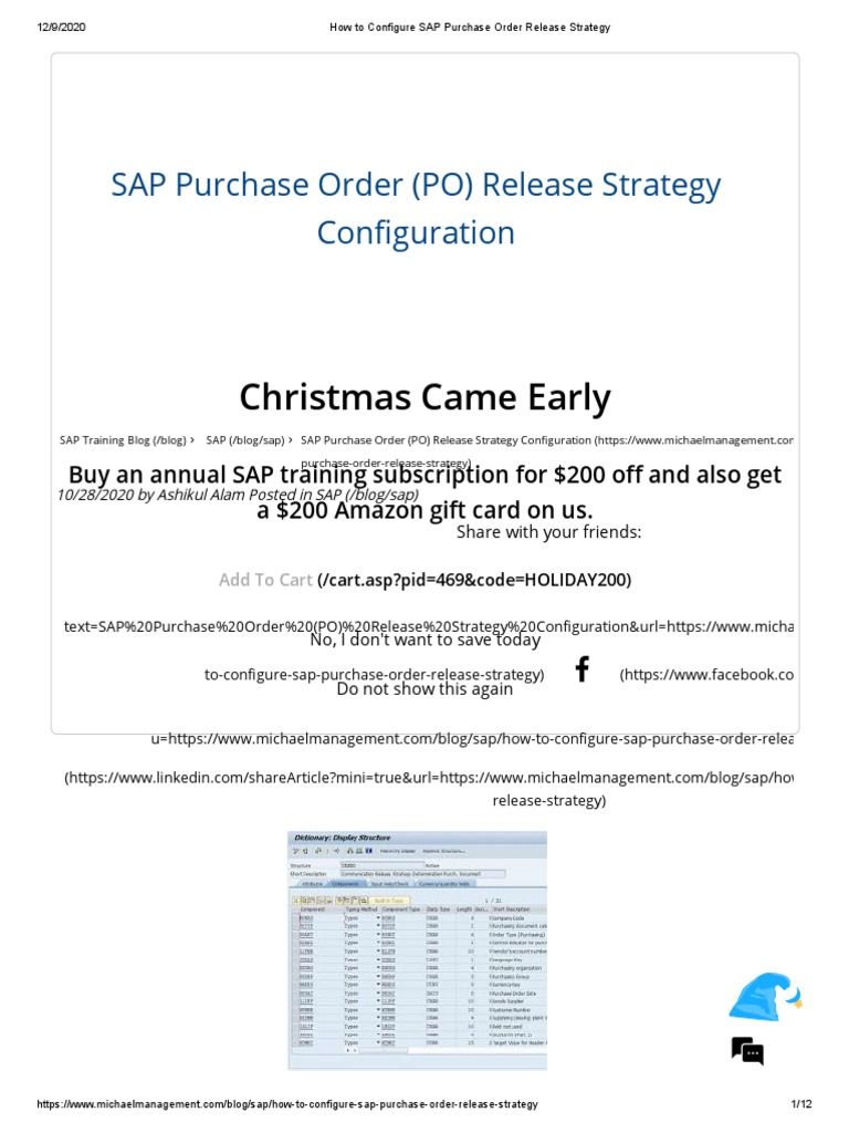 How To Configure SAP Purchase Order Release Strategy | PDF | Sap Se ...
