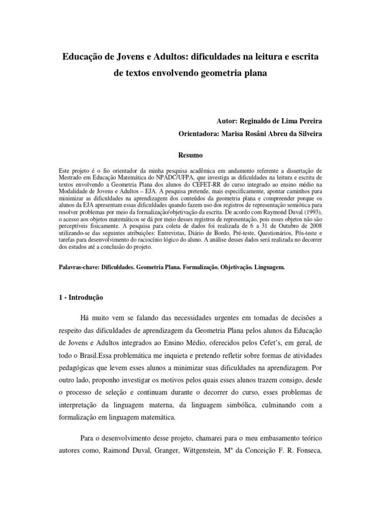 Modelo de Mini Projeto | Lição | Geometria