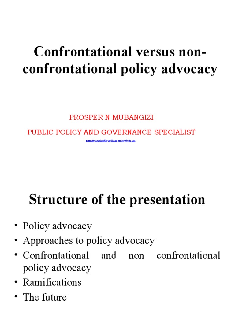 Presentation On Policy Advocacy | PDF | Advocacy | Evidence Based Medicine