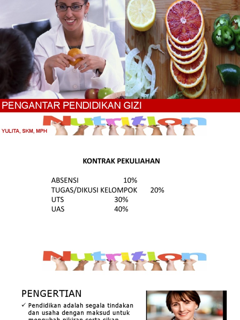 01 Pengantar Pendidikan Gizi Fix | PDF | Pengembangan Diri | Kesehatan Holistik