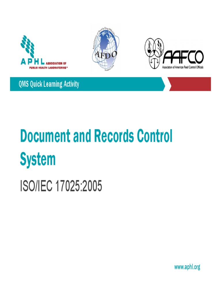 Document and Records Control System: ISO/IEC 17025:2005 | PDF | Records ...