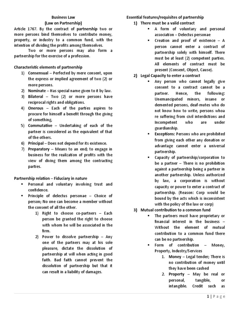 Partnership Chapter 1 And 2 Pdf Partnership Limited Partnership
