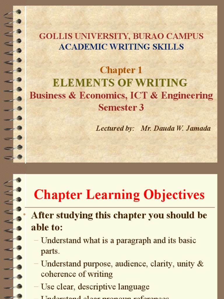 Academic Writing Skills Overview | PDF | Narration | Writers
