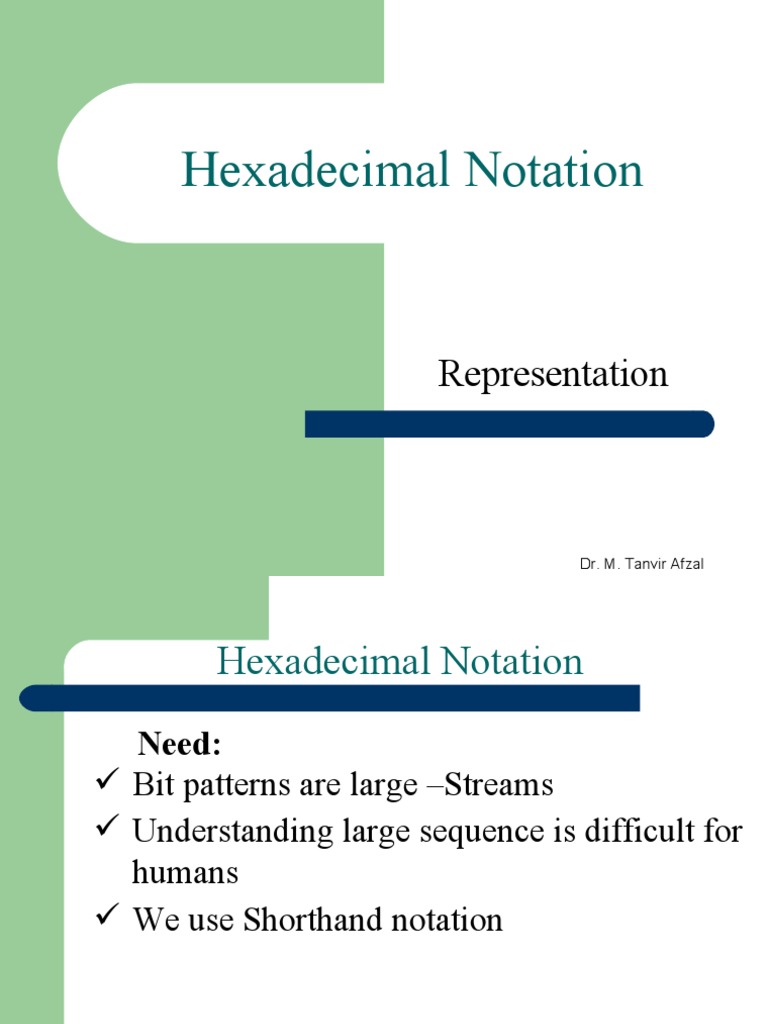 Hexadecimal Notation: Representation | PDF | Language Arts & Discipline ...
