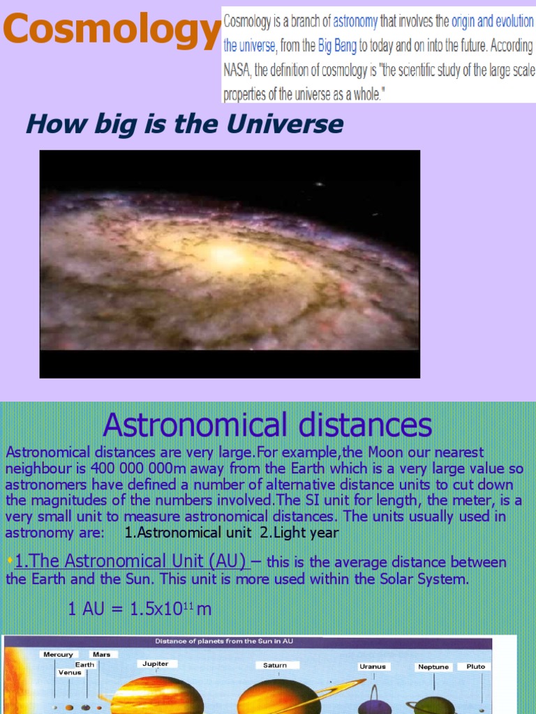 How Big Is The Universe | PDF | Stars | Astronomical Unit