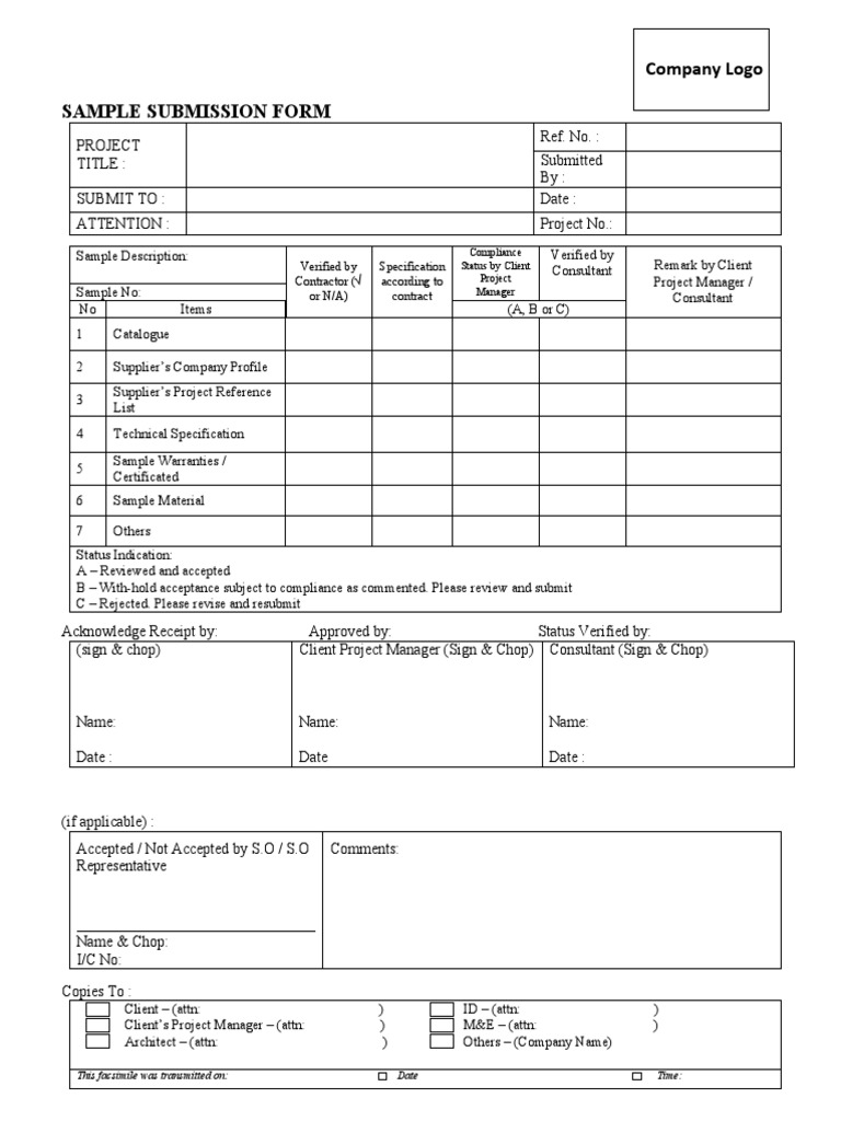 Sample Submission Form | PDF | Business