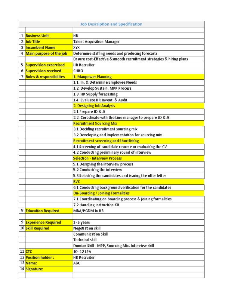 KRA and Goal Sheet | PDF | Recruitment | Cognition