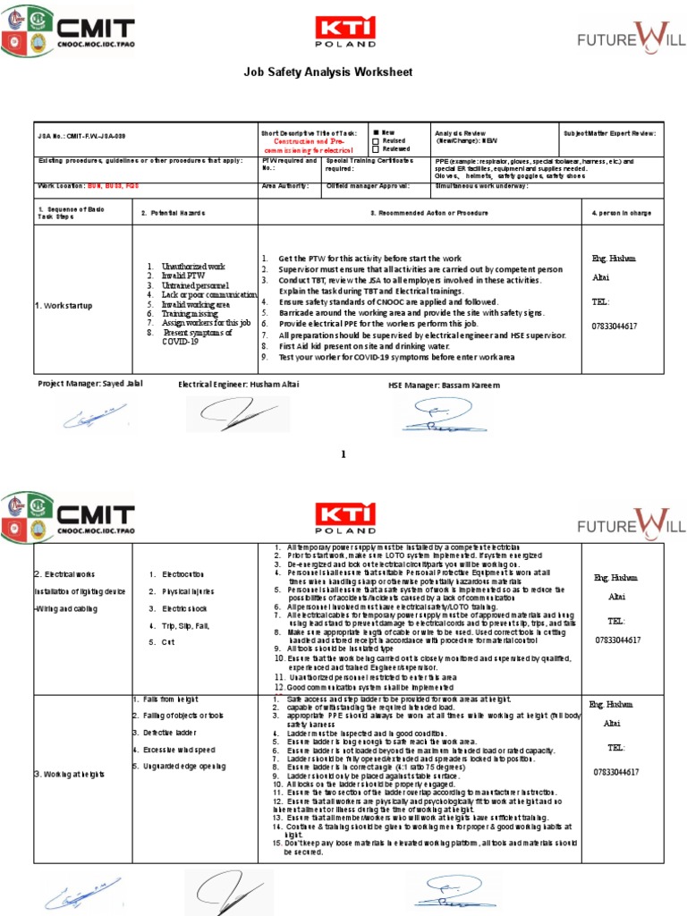 Pre Commissioning Electrical Equipment | PDF | Personal Protective ...