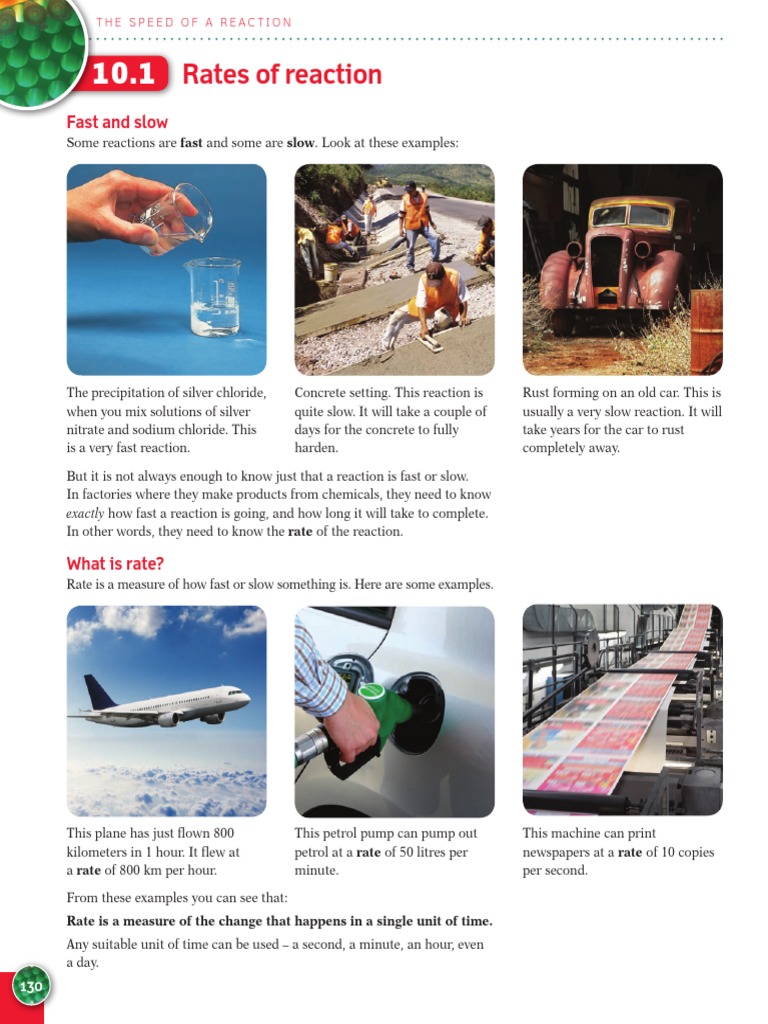 Rates of Reaction: Fast and Slow | PDF | Sulfuric Acid | Chemical Reactions