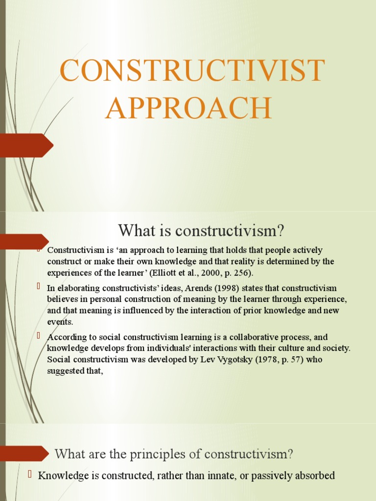 Constructivist Approach | PDF | Constructivism (Philosophy Of Education ...