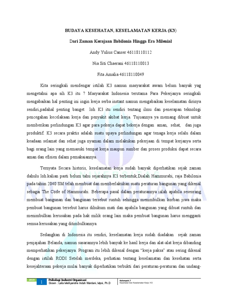 7 Kelompok Artikel K3 Rev (1) With English Reff | PDF