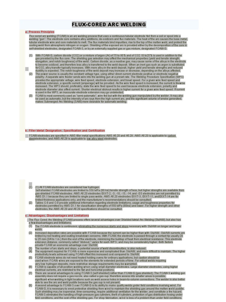 FCAW | PDF | Welding | Construction
