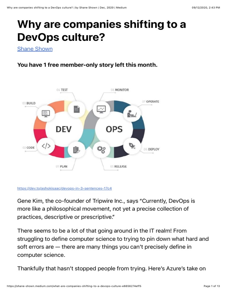 Why Are Companies Shifting To A DevOps Culture? - by Shane Shown - Dec ...