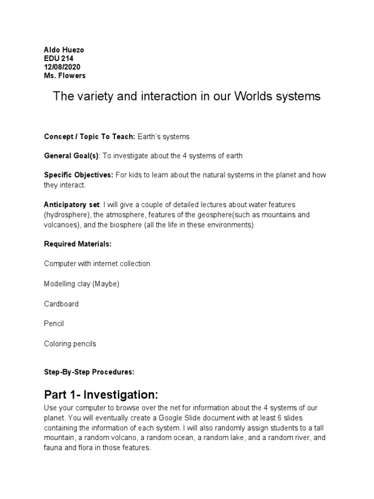 Lesson Plan 2 | PDF | Atmosphere Of Earth | Atmosphere