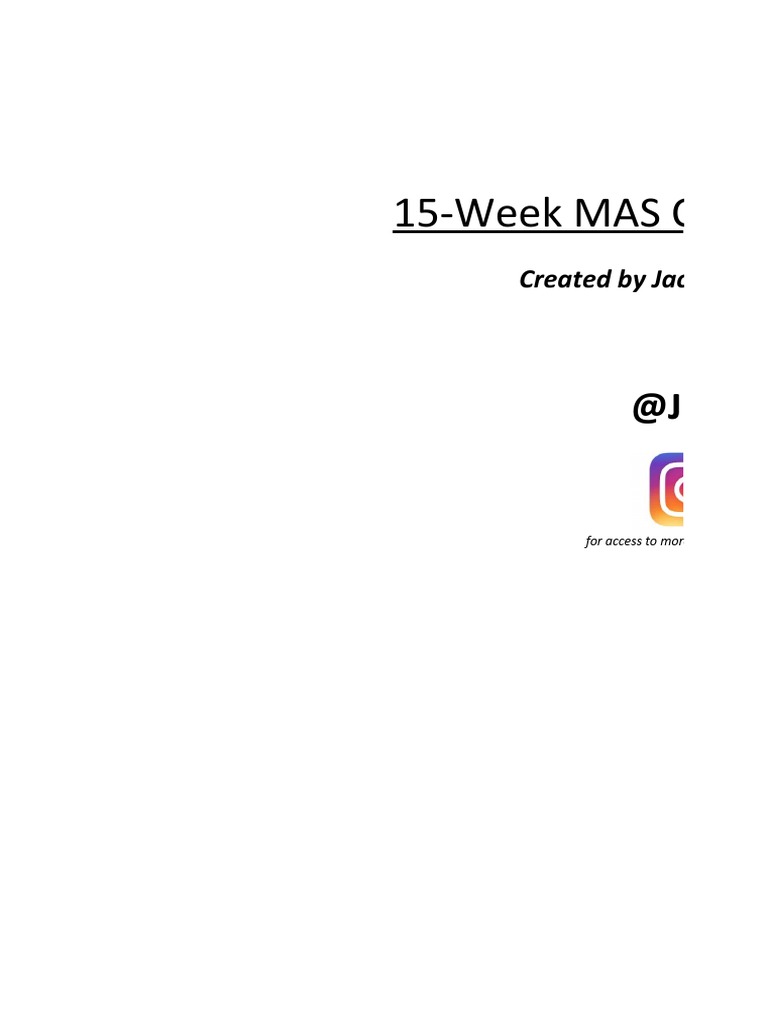 15-Week MAS Strength Program | PDF