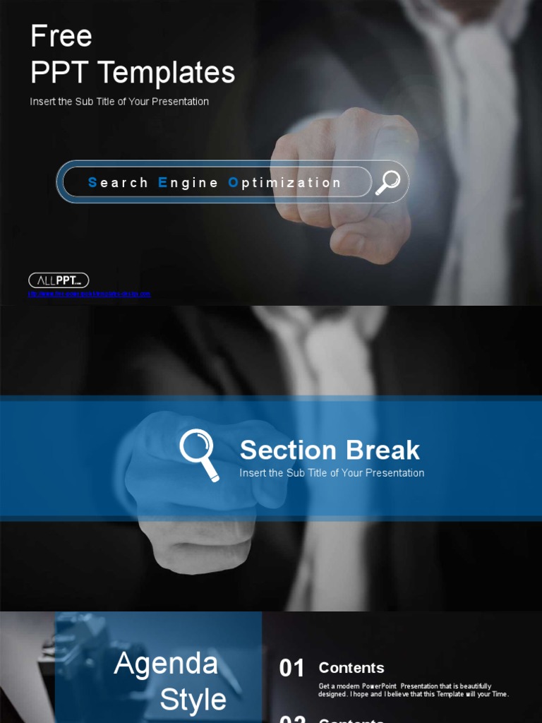 Free SEO PowerPoint Template | PDF | Microsoft Power Point | Page Layout