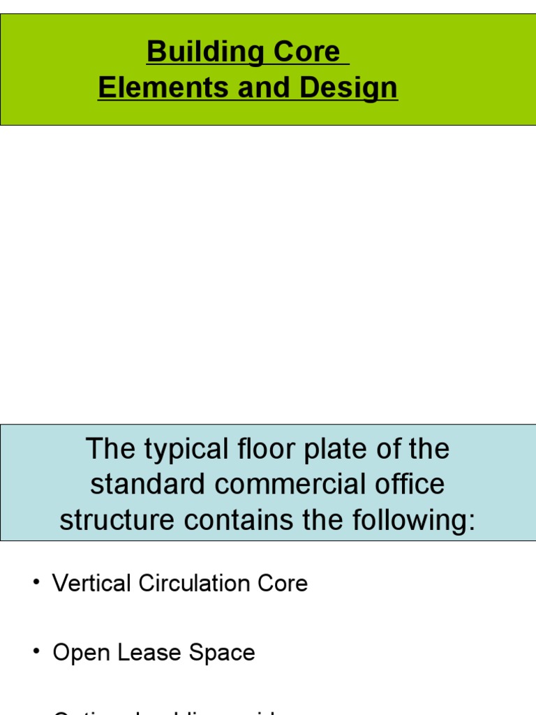 Building Core Elements and Design | PDF | Elevator | Stairs