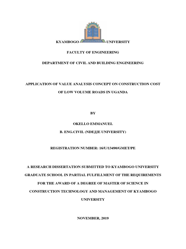 Emmanuel Okello Thesis PDF | PDF | Road | Road Surface