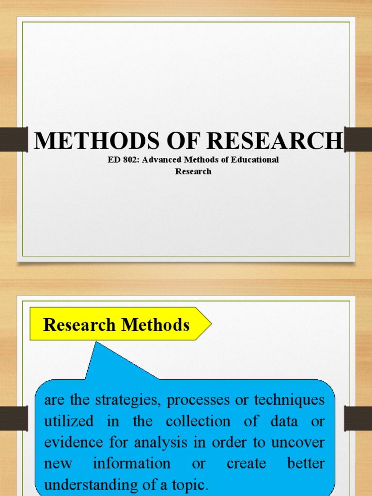 ED 802: Advanced Methods of Educational Research | PDF | Survey ...