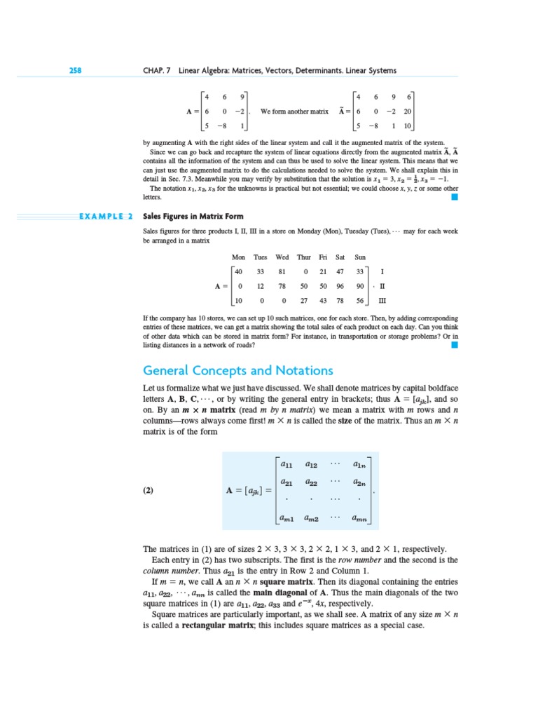 General Concepts and Notations | PDF | System Of Linear Equations ...