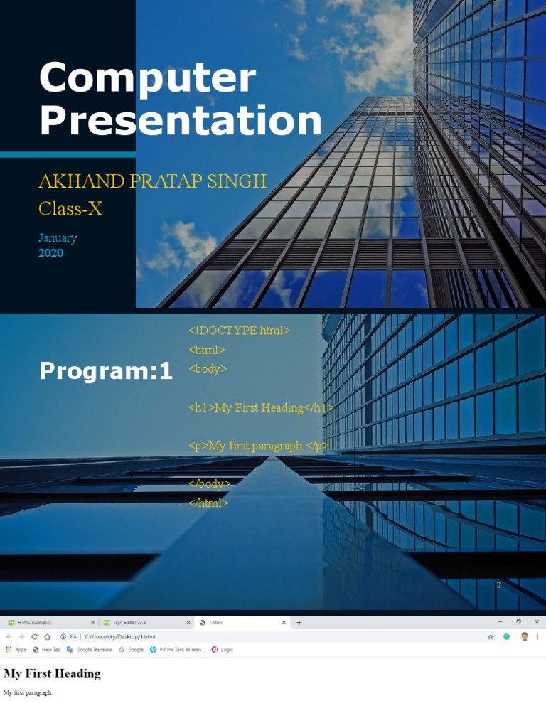 Computer Presentation Akhand Pratap Singh | PDF | Computers