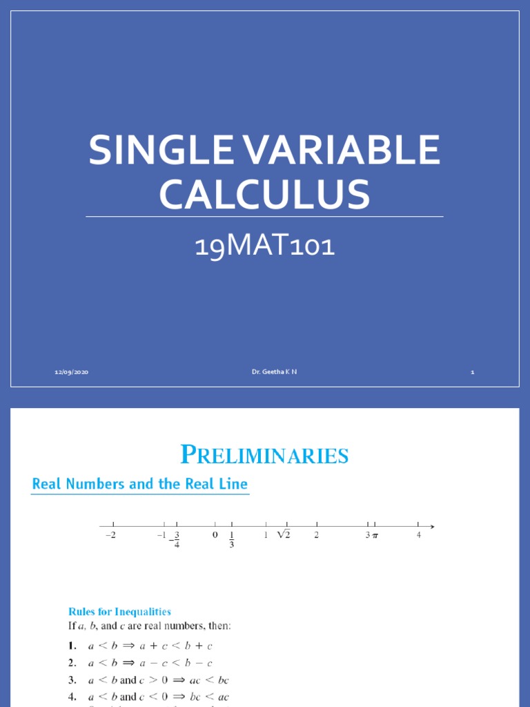 Single Variable Calculus Pdf Continuous Function Function