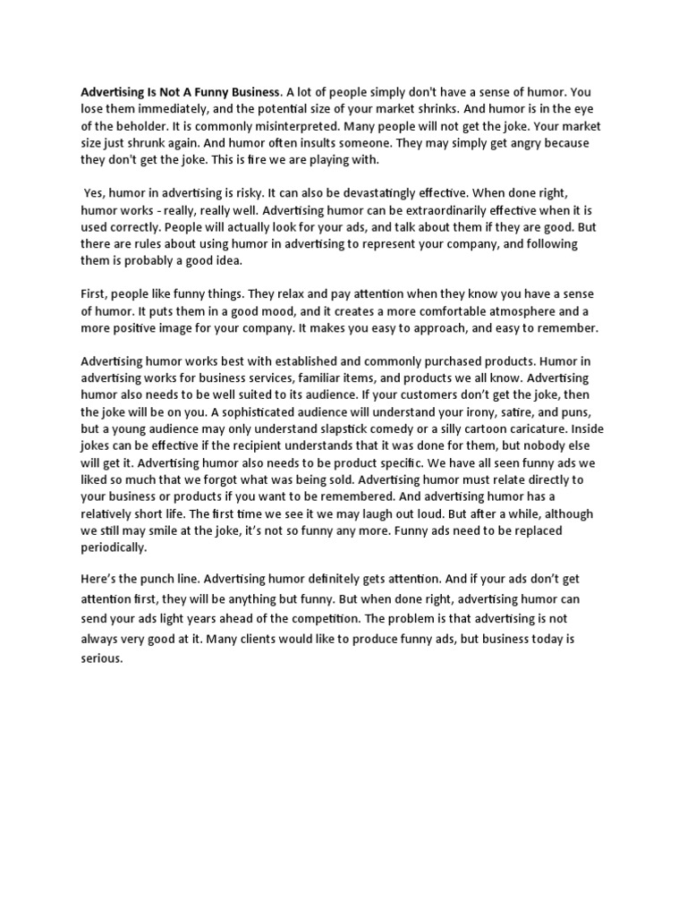 Conclusion | PDF | Humour | Jokes