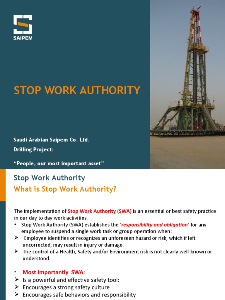 8-Stop Work Authority - PPSX | PDF | Personal Protective Equipment | Safety