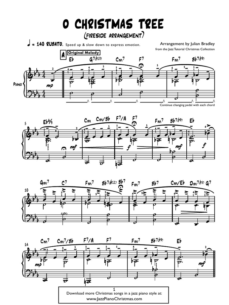 O Christmas Tree (Jazz Piano Arrangement) | PDF | le jazz | Formes ...
