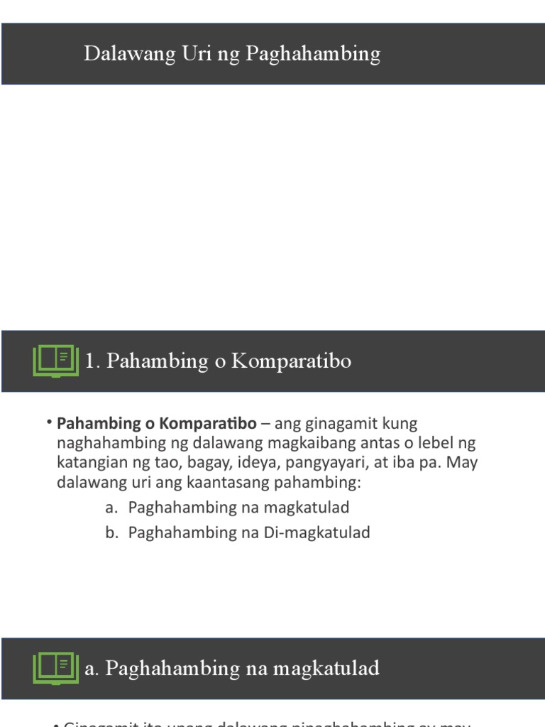 Dalawang Uri NG Paghahambing | PDF
