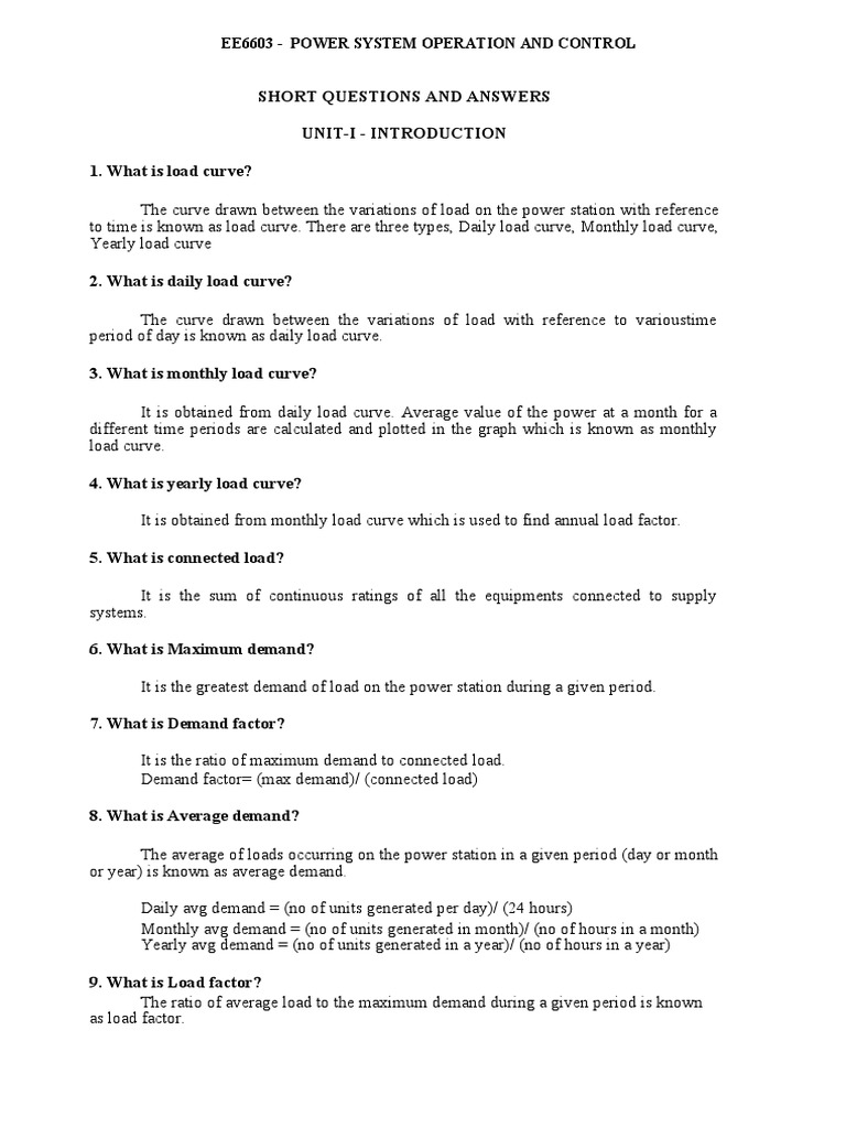 PSOC - 2 Marks | PDF | Capacitor | Transformer