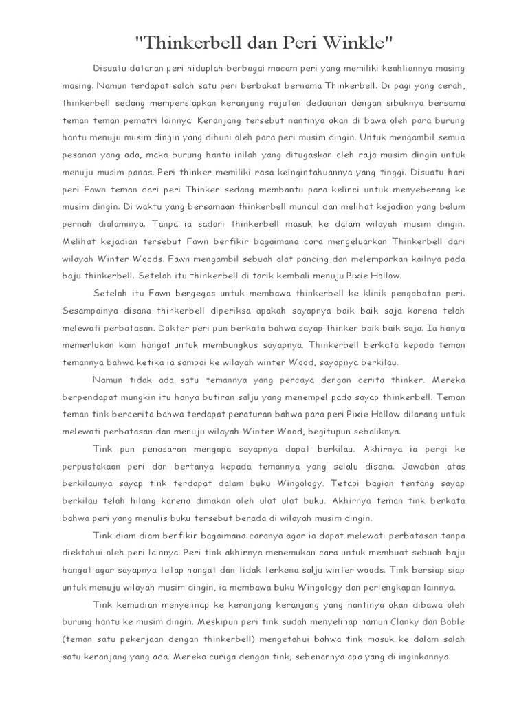 Thinkerbell Dan Peri Winkle | PDF | Fiksi Misteri, Thriller, & Kejahatan | Fiksi Umum