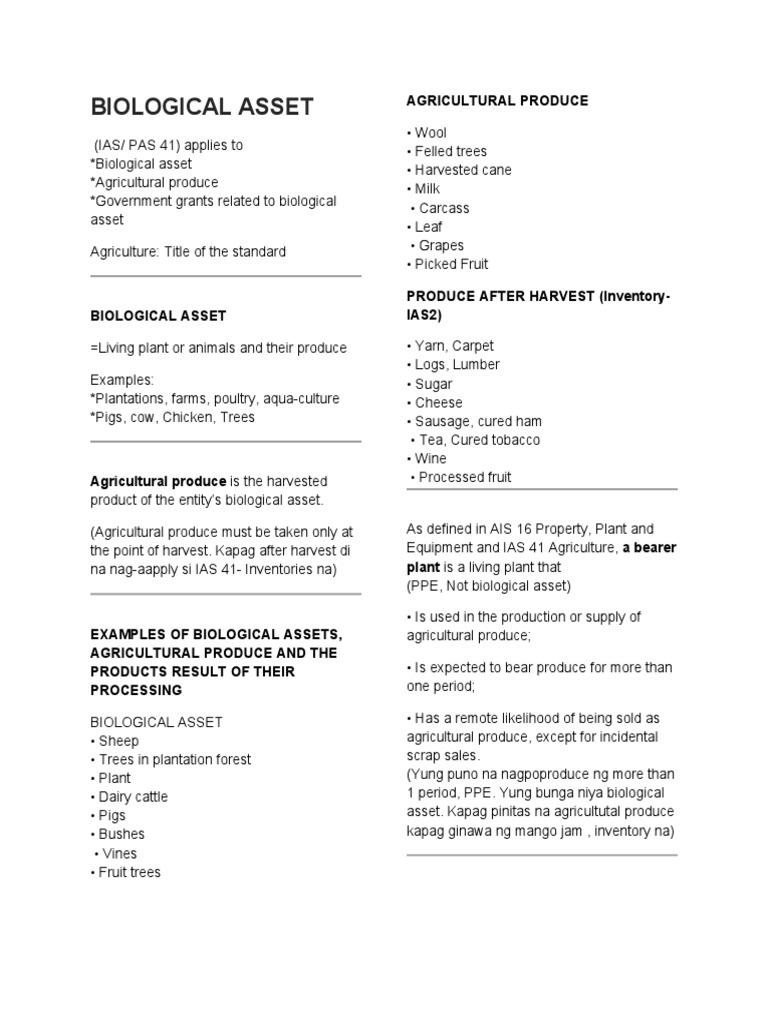 Biological Asset: Agricultural Produce | PDF | Fair Value | Agriculture