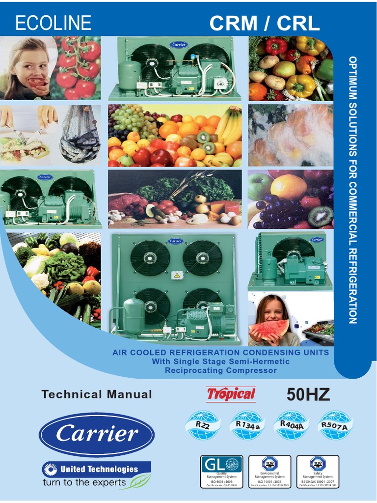 Carrier ECOLINE Refrigeration Units | PDF | Pump | Power Supply