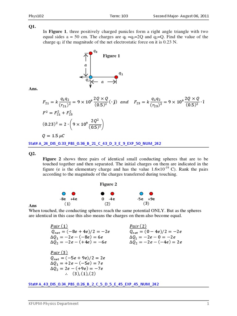 Analysis of Electrostatic Problems | PDF | Electrostatics | Electronvolt