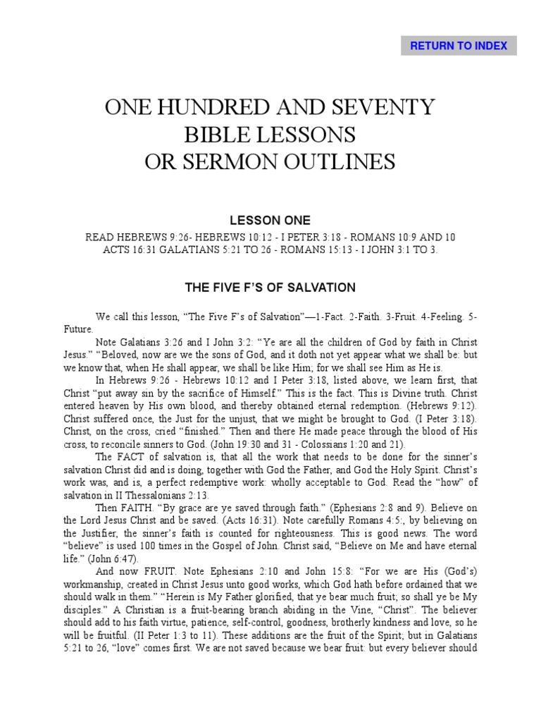 170 Bible Lessons | PDF | Paul The Apostle | Justification (Theology)