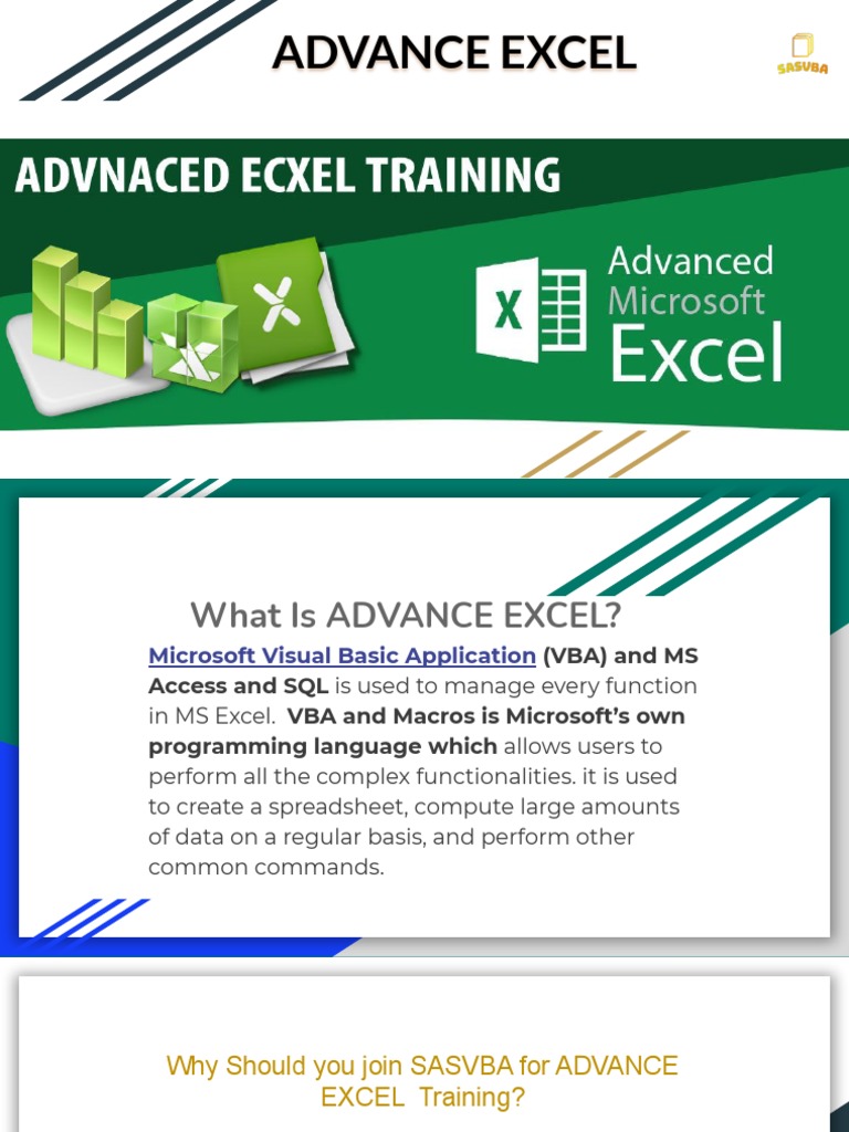 Learn Advance Excel Course in Delhi | PDF
